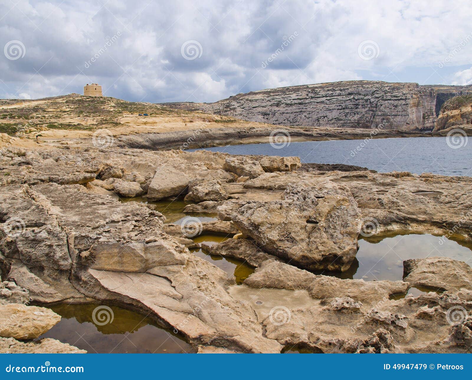 Dwejra Bay stock image. Image of tourism, cliff, beautiful - 49947479