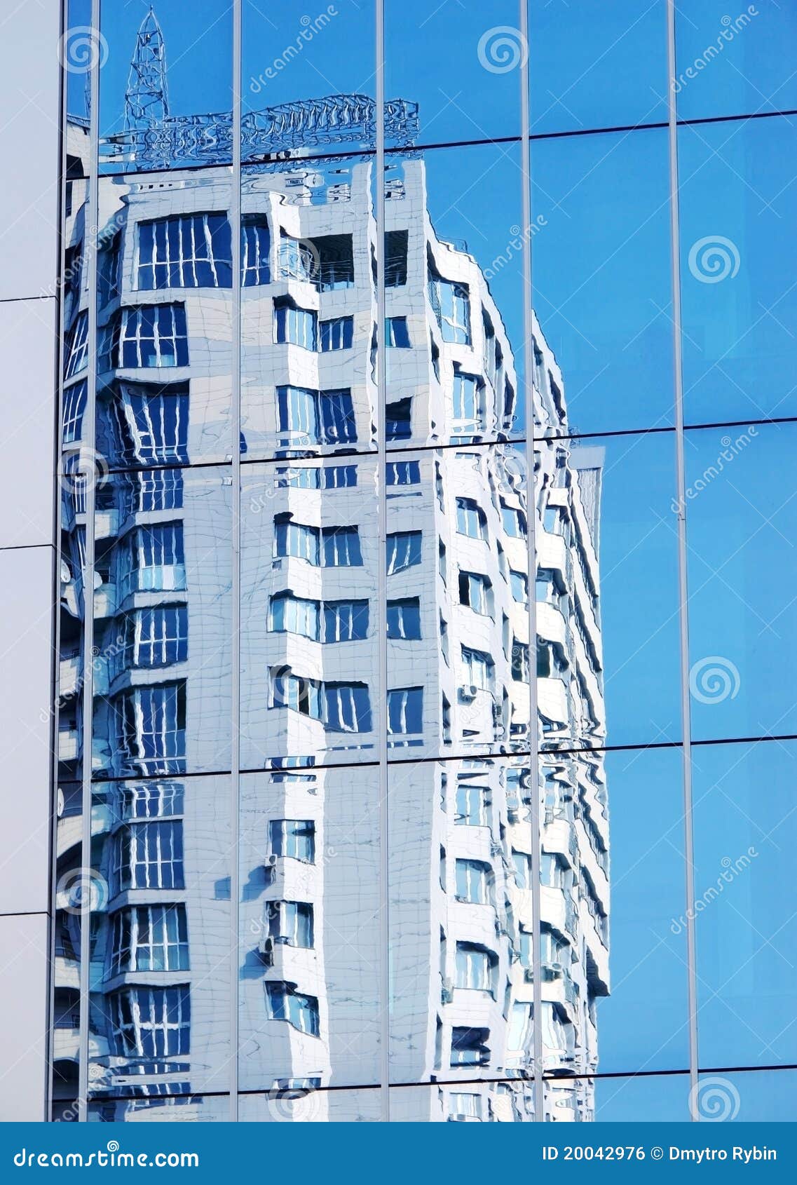 Dwelling House. Reflexion in a Mirror Wall Stock Photo - Image of dark ...