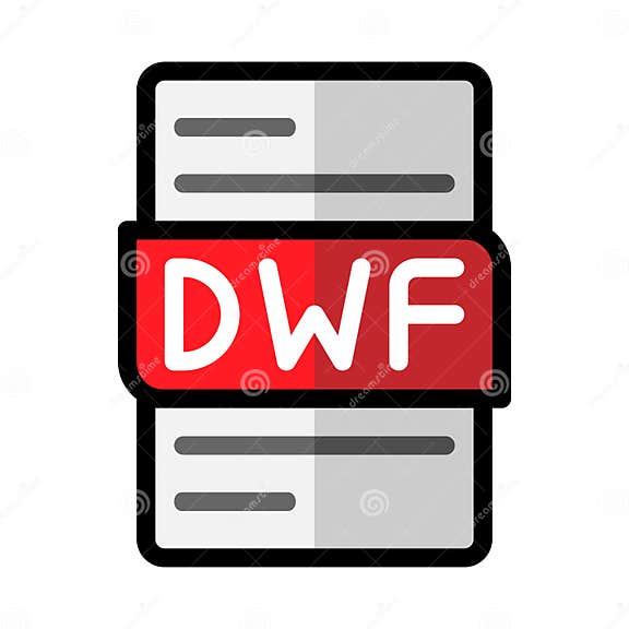 Dwf File Type Flat Icons. Document Files Format Graphic Design Outline ...