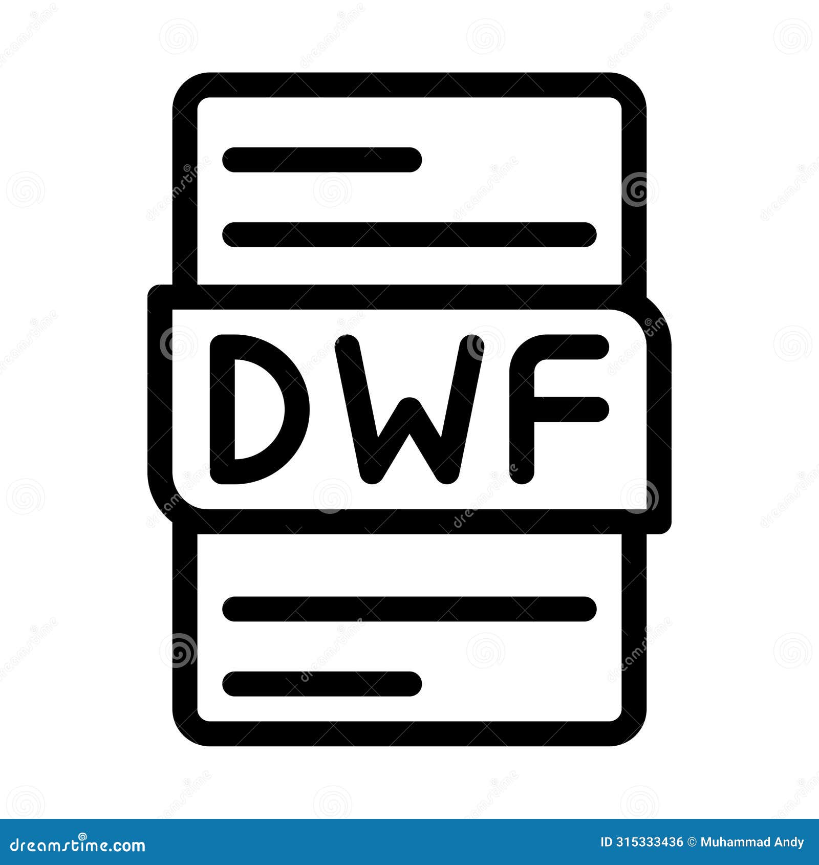 Dwf File Type Icons. Document Format Type Design Graphic Icon, with ...