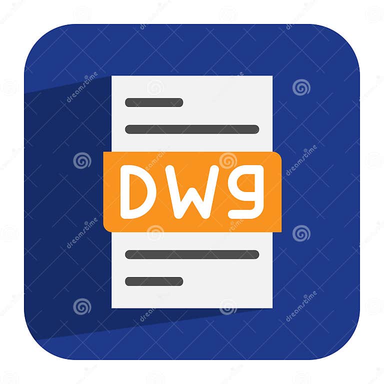 Dwg Document Flat Icon. Sharp and Clean File Icon Design for Presentation. Perfect for Website ...