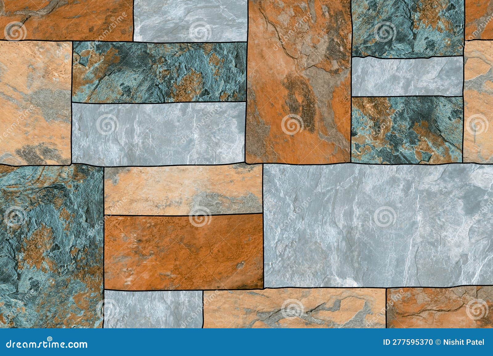 Natural Stone Wall Background, Stone Wall Tiles Design. Stock Photo ...