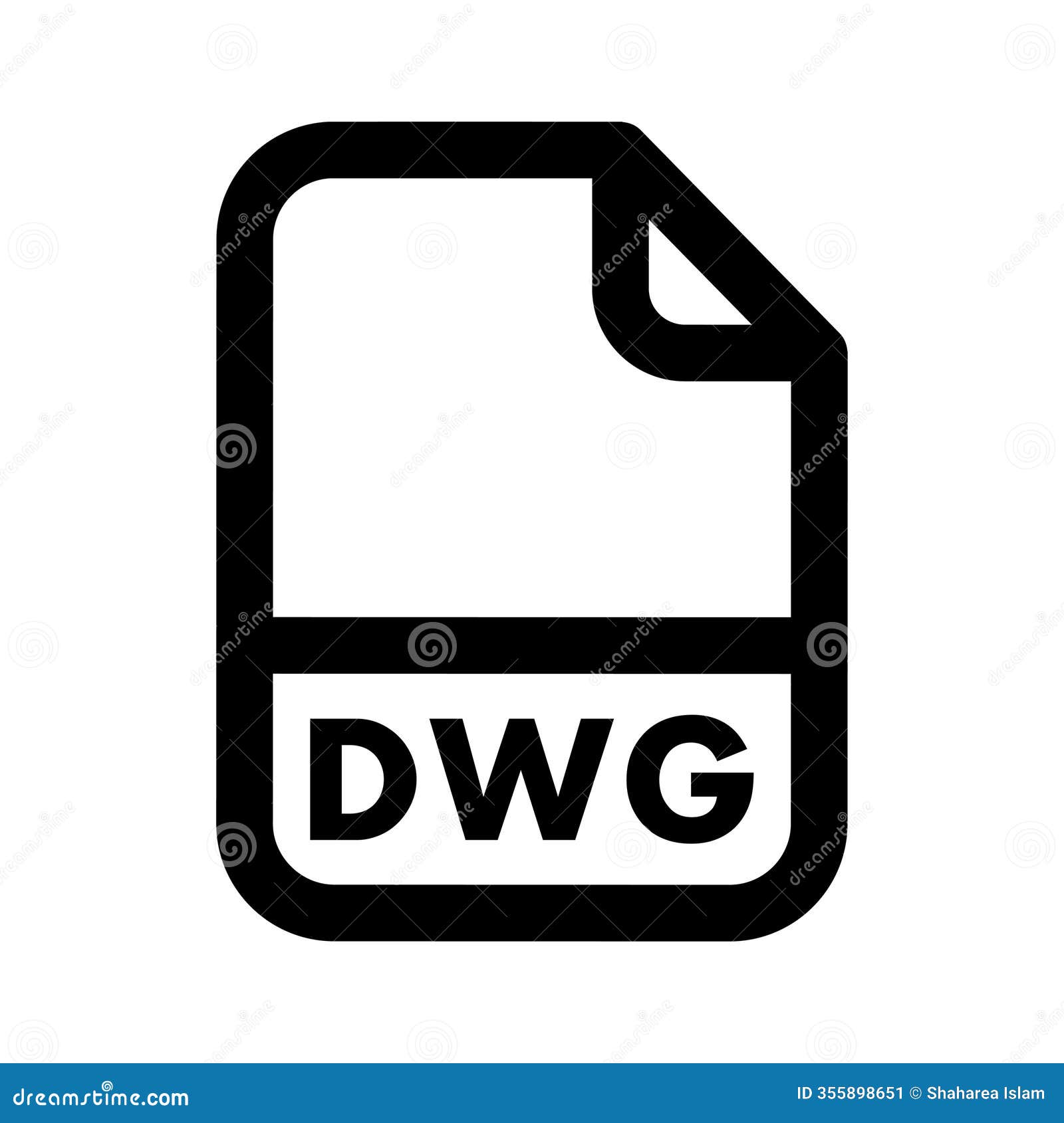 DWG File icon stock vector. Illustration of document - 355898651