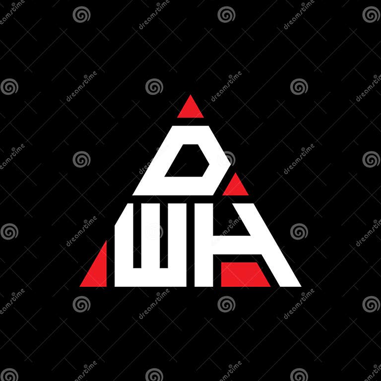 DWH Triangle Letter Logo Design with Triangle Shape. DWH Triangle Logo ...
