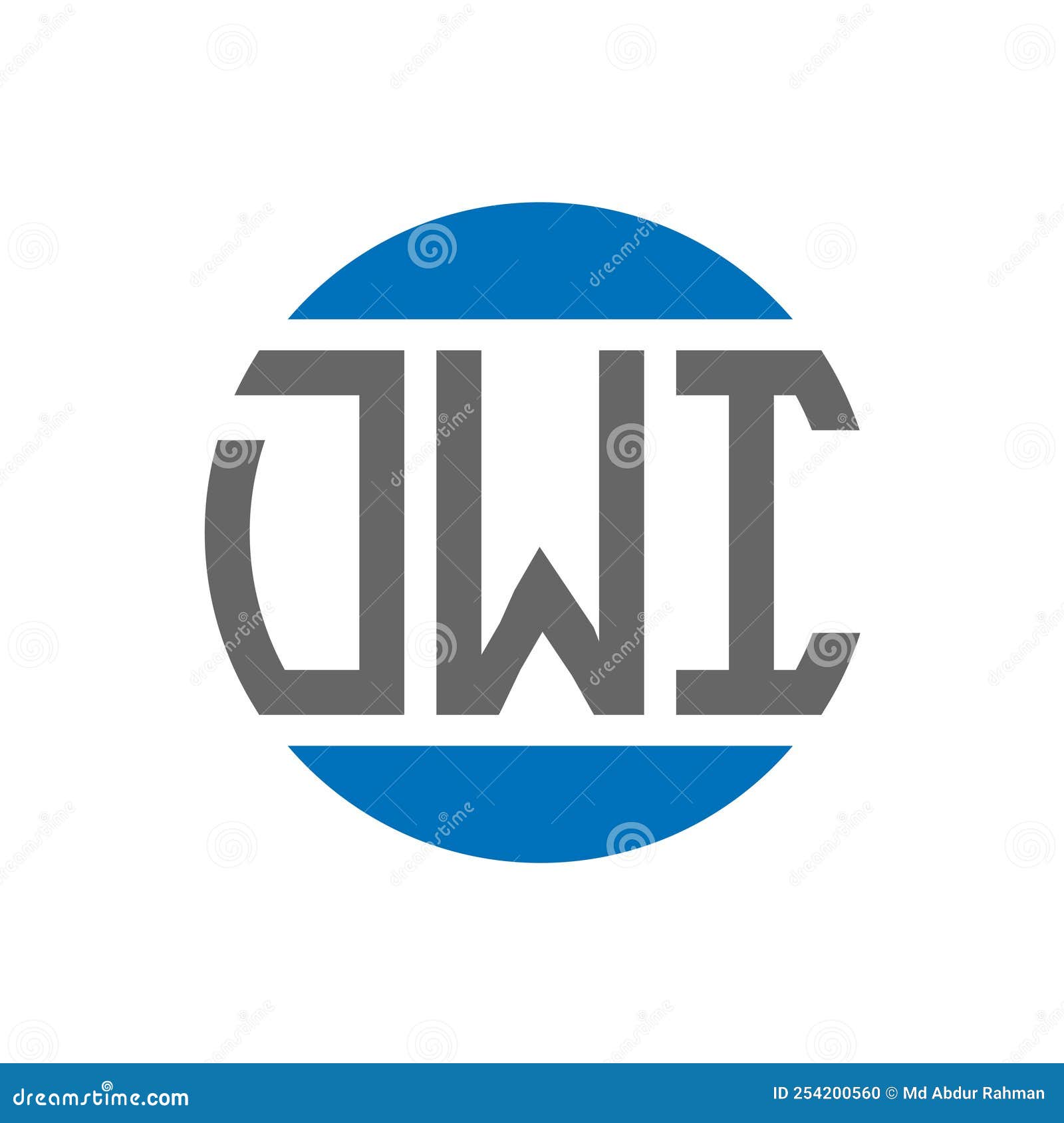 DWI Letter Logo Design on White Background. DWI Creative Initials ...