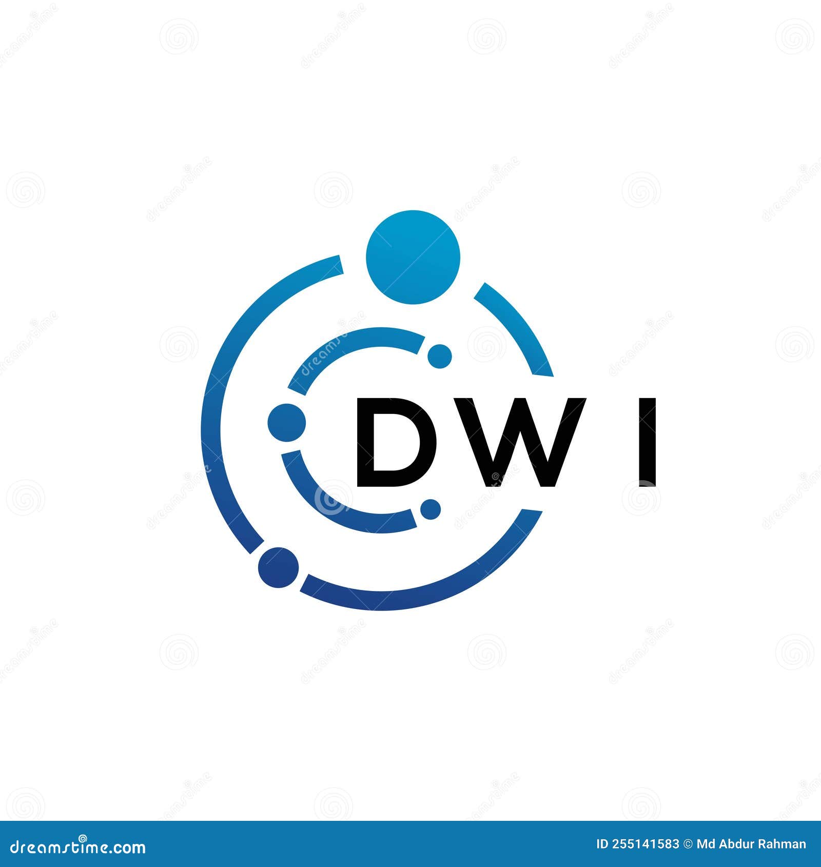 DWI Letter Logo Design On White Background. DWI Creative Initials ...