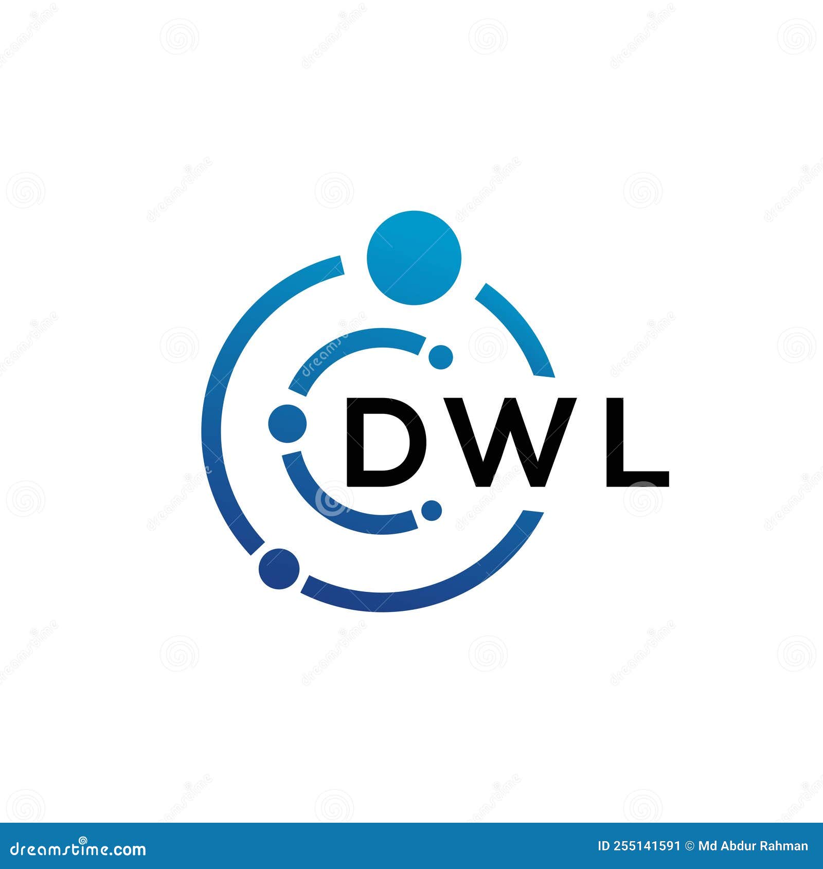 DWL Letter Logo Design on White Background. DWL Creative Initials ...