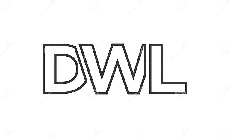 DWL Logo Design Template with Strong and Modern Bold Text. Initial ...