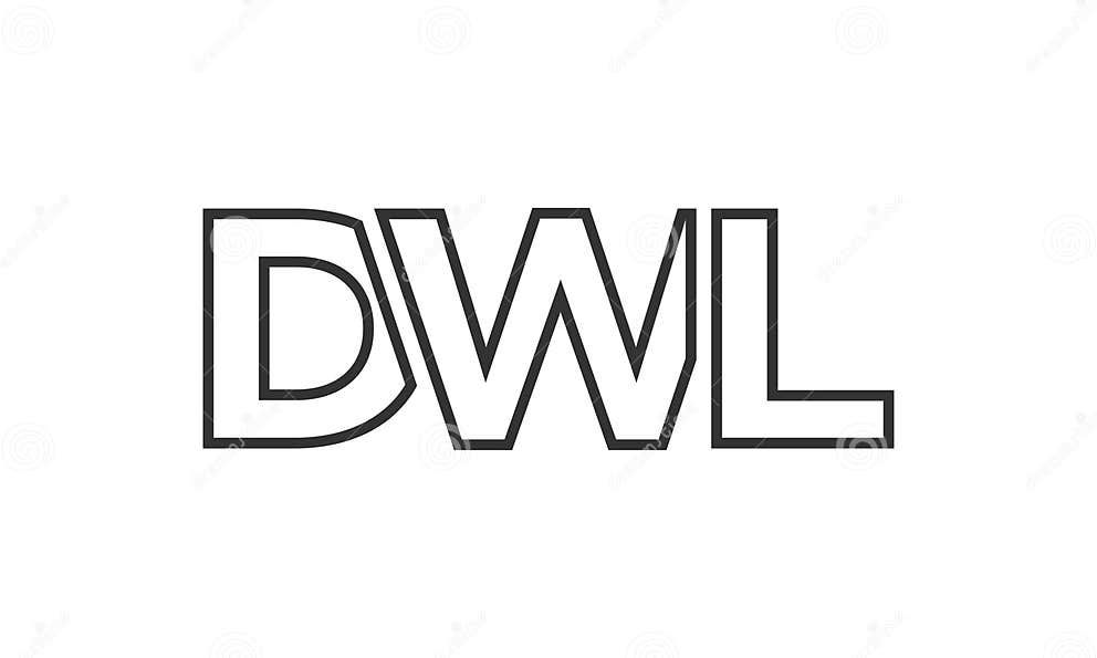 DWL Logo Design Template with Strong and Modern Bold Text. Initial ...