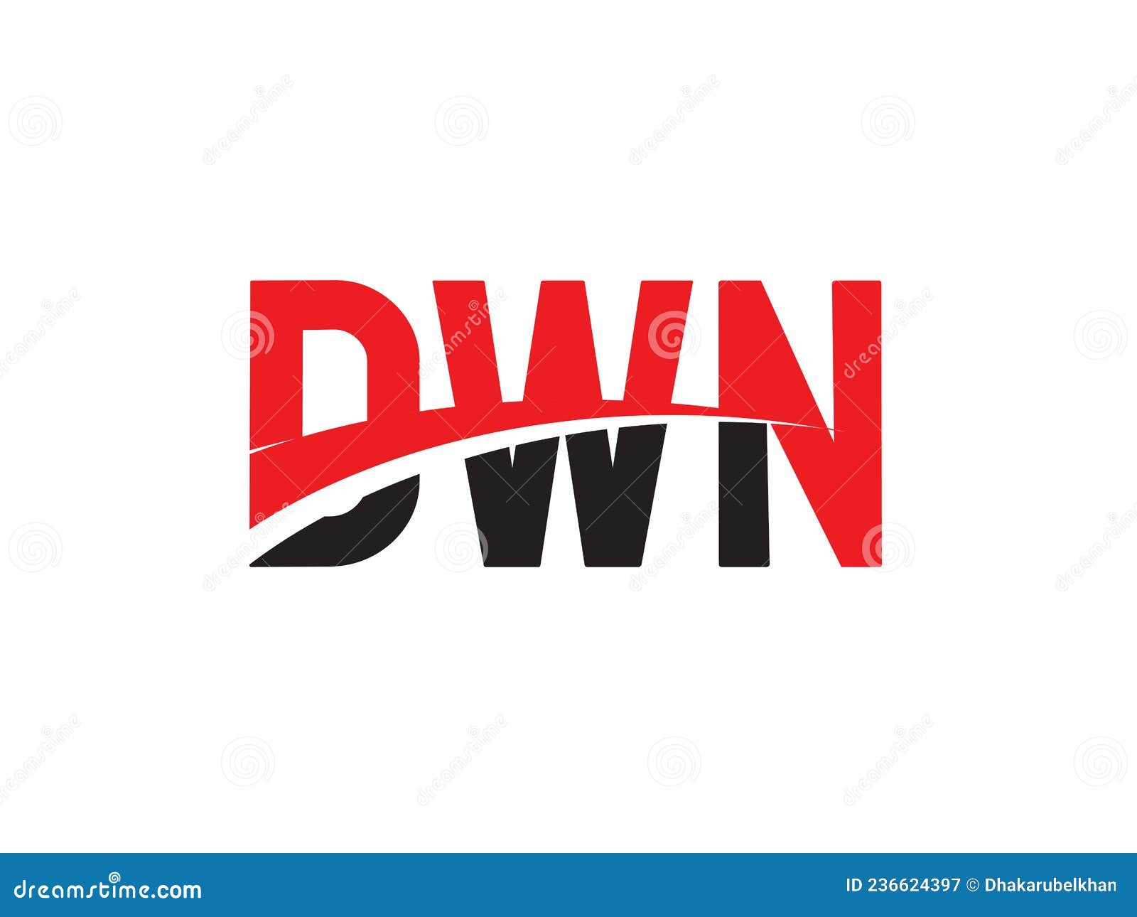 DWN Letter Initial Logo Design Vector Illustration Stock Vector ...
