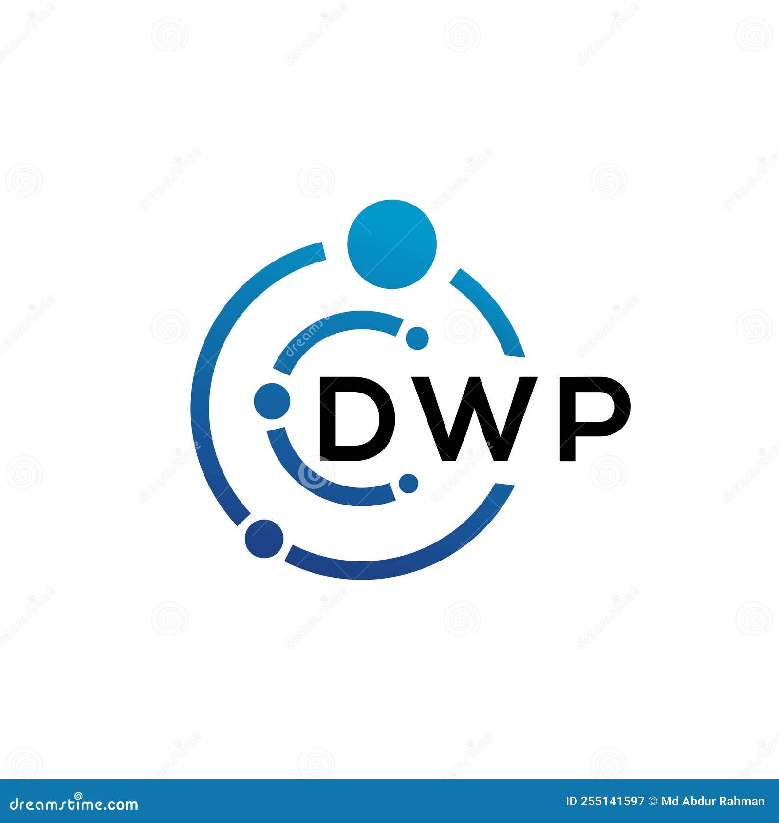 DWP Letter Logo Design on White Background. DWP Creative Initials ...