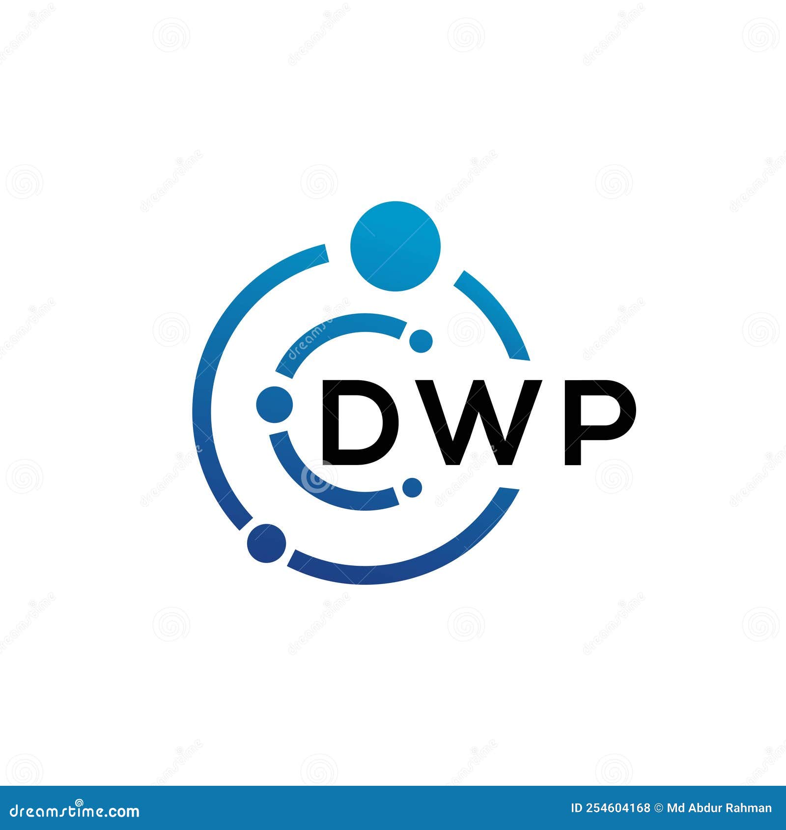 DWP Letter Logo Design on White Background. DWP Creative Initials ...