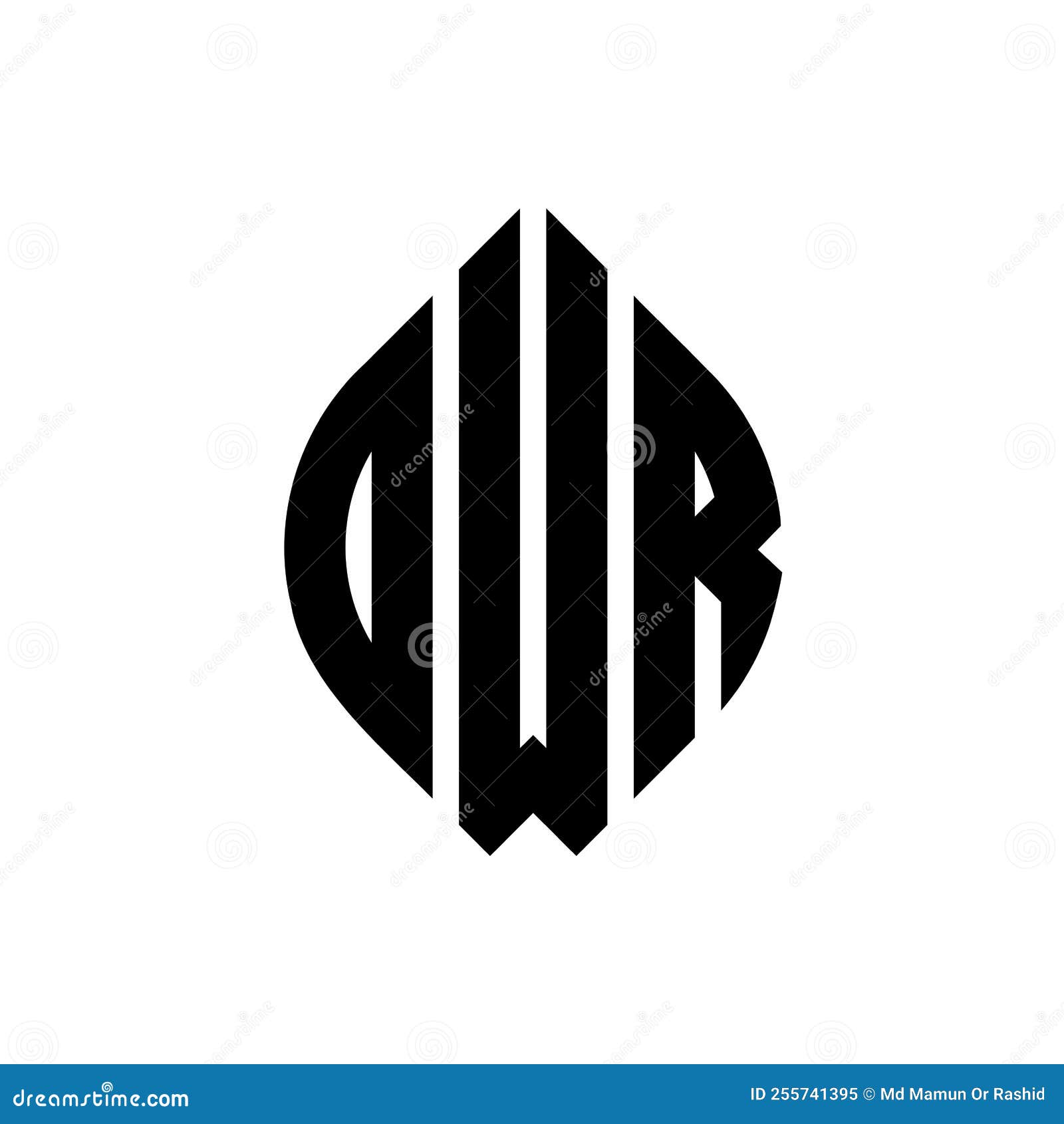 DWR Circle Letter Logo Design with Circle and Ellipse Shape. DWR ...