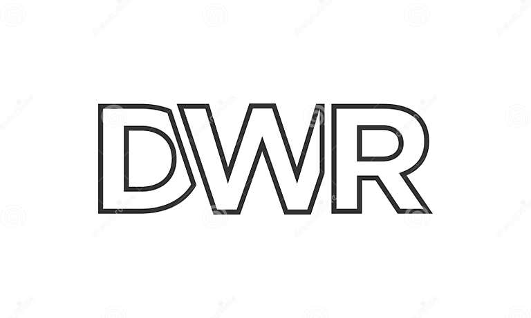 DWR Logo Design Template with Strong and Modern Bold Text. Initial ...