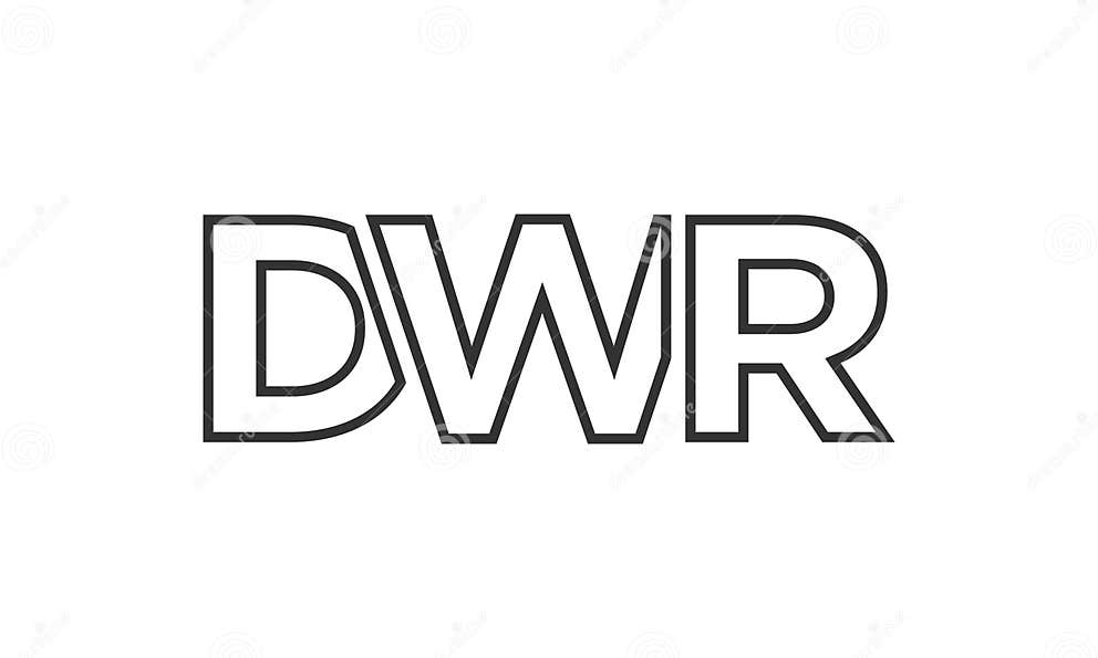 DWR Logo Design Template with Strong and Modern Bold Text. Initial ...