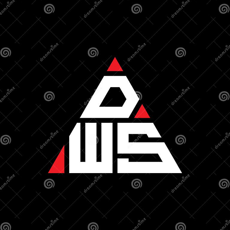 DWS Triangle Letter Logo Design with Triangle Shape. DWS Triangle Logo ...