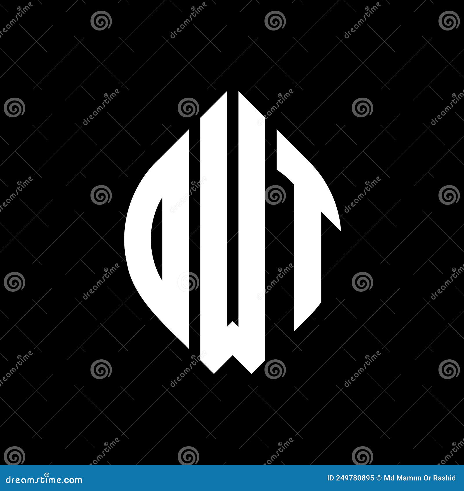 DWT Circle Letter Logo Design with Circle and Ellipse Shape. DWT ...