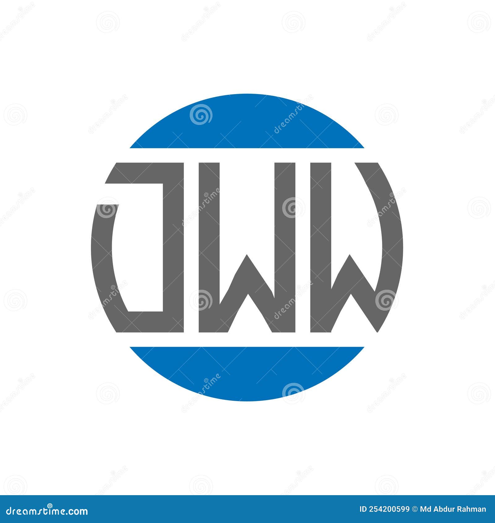 DWW Letter Logo Design on White Background. DWW Creative Initials ...