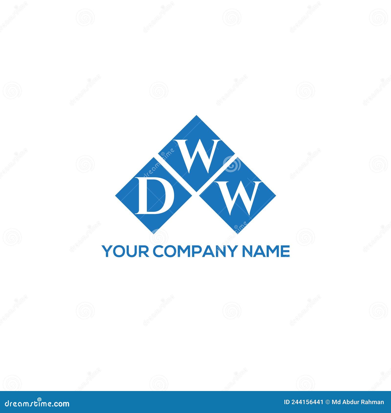 DWW Letter Logo Design on White Background. DWW Creative Initials ...
