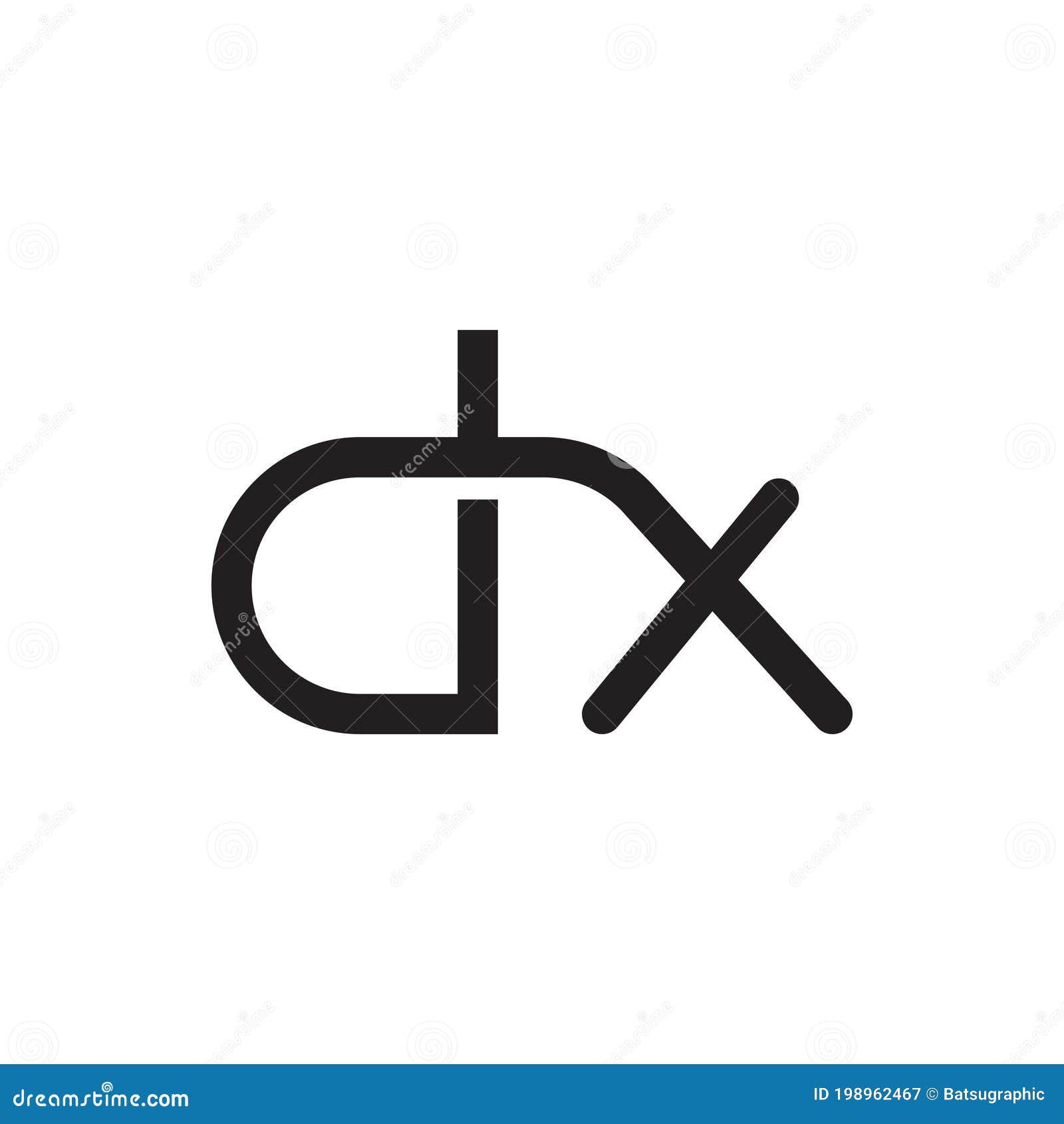 Dx Initial Letter Vector Logo Icon Stock Vector - Illustration of ...