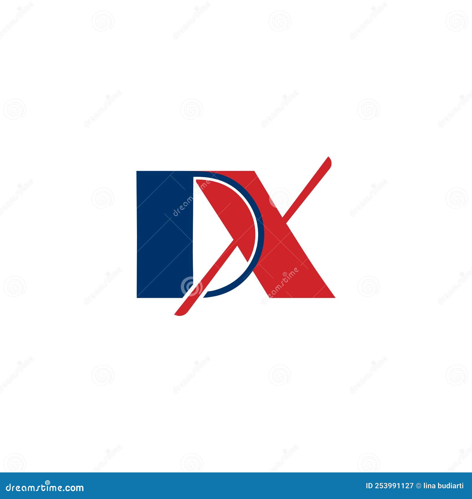 DX Letter Logo Cartoon Vector | CartoonDealer.com #253991127
