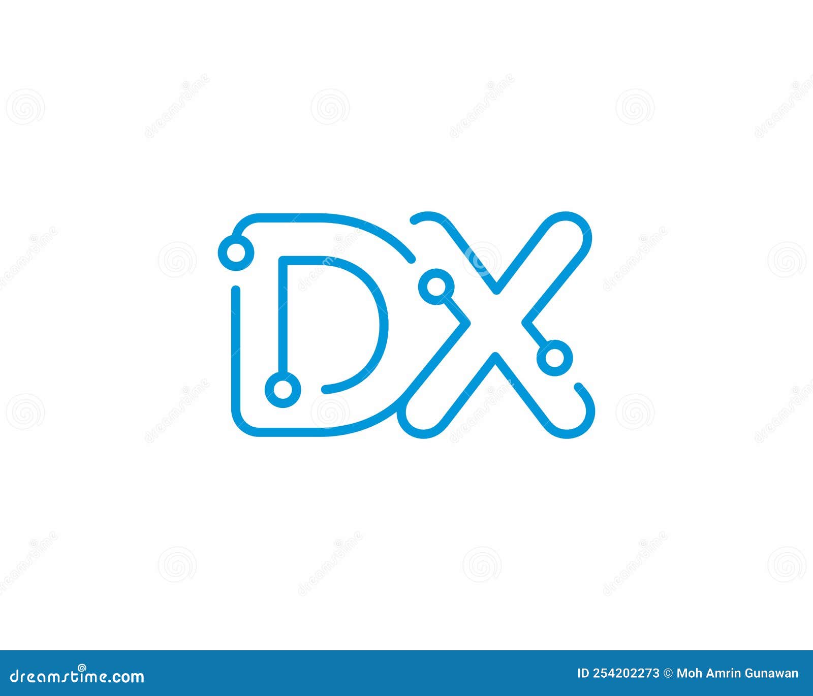 DX Letters, Electronic Circuit, Technology Logo Design Vector 001 Stock ...