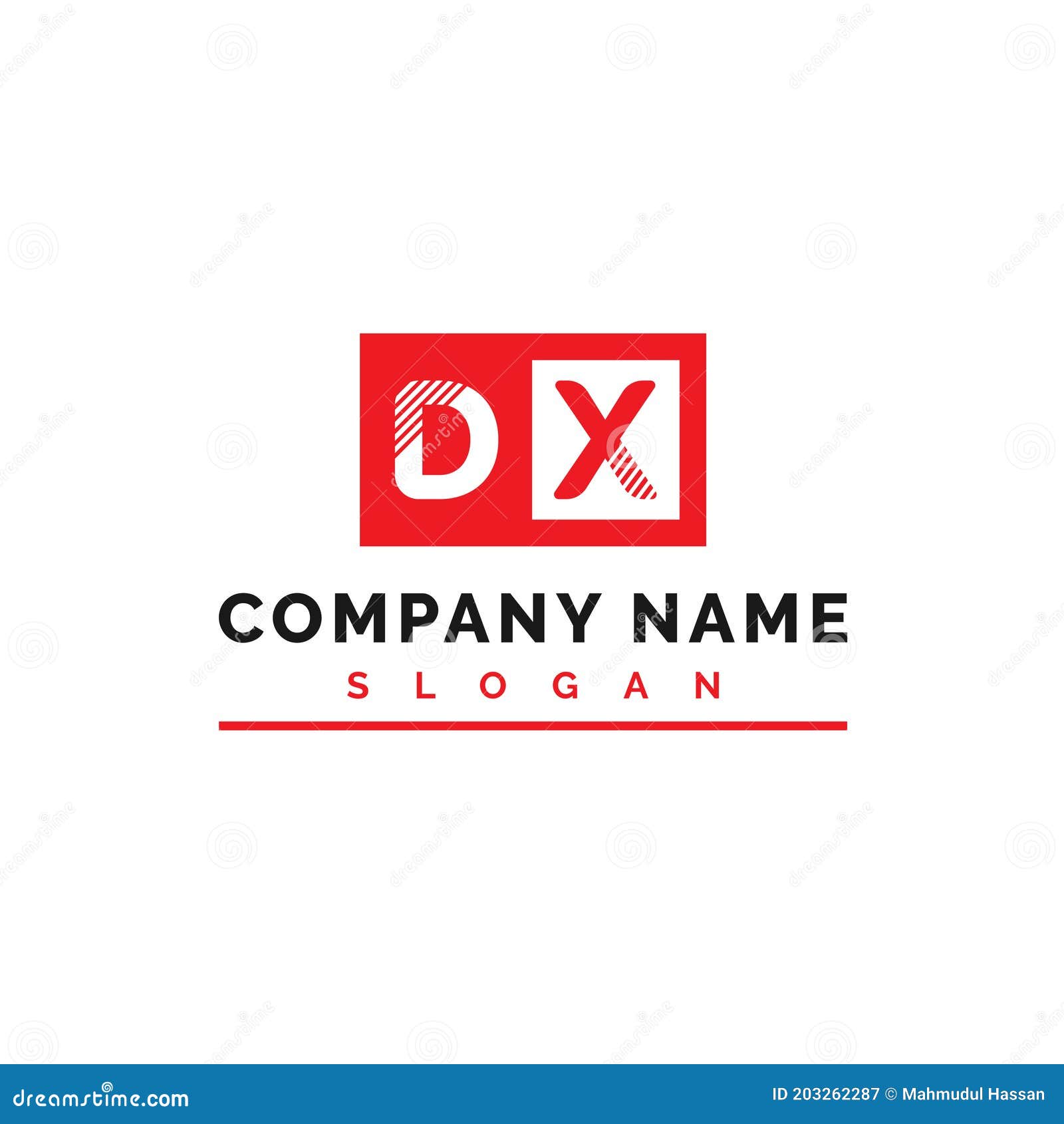 DX Logo Design. DX Letter Logo Vector Illustration - Vector Stock ...