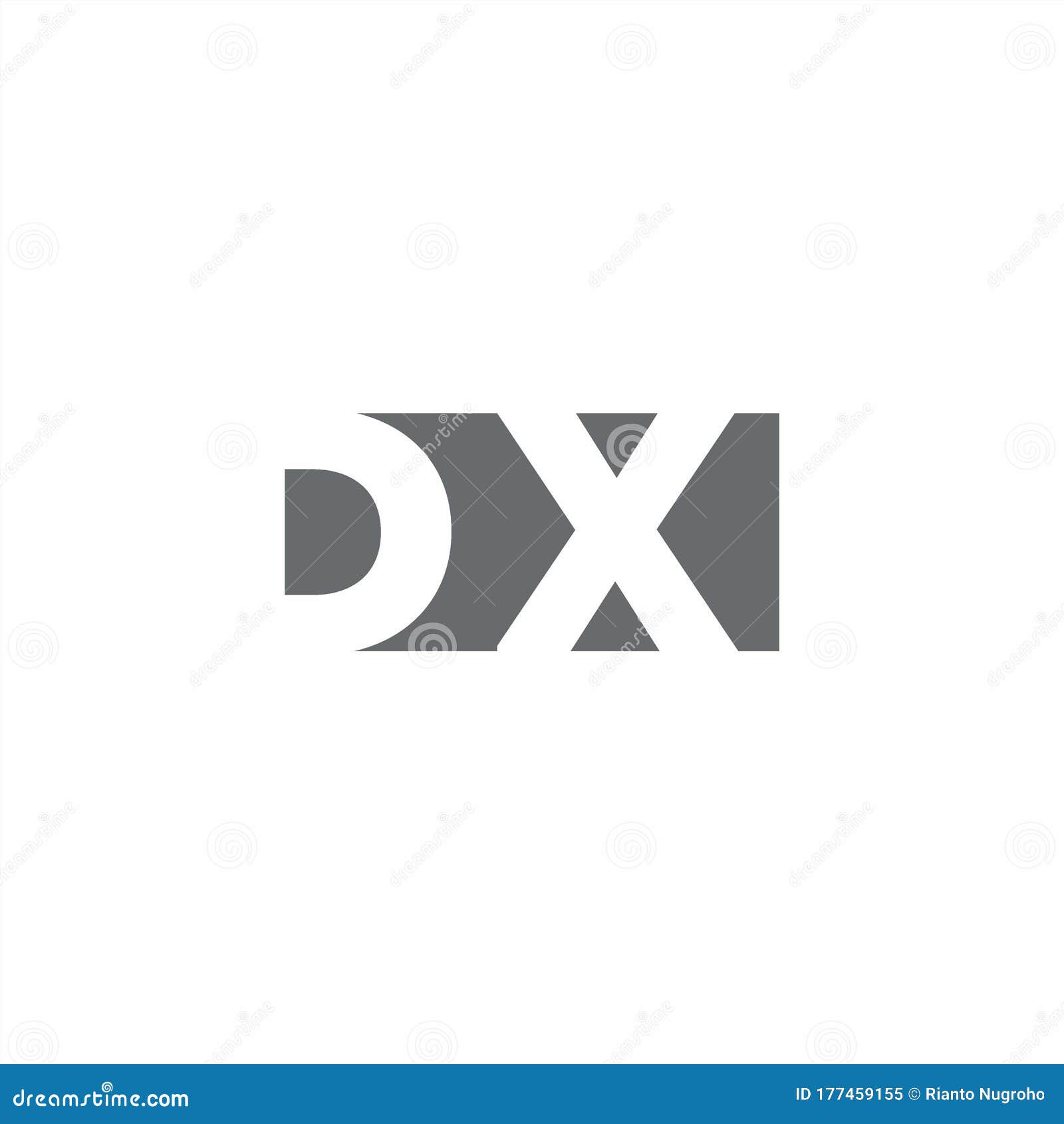 DX Logo Monogram with Negative Space Style Design Template Stock Vector ...