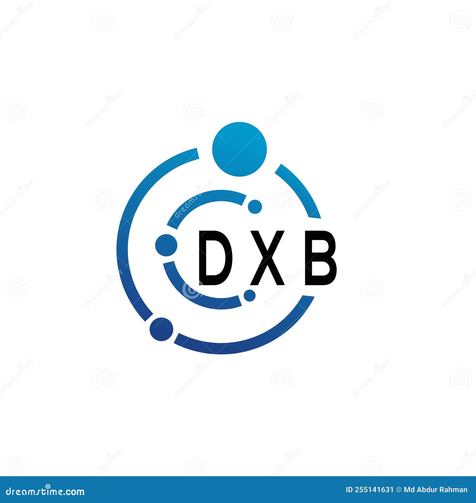 DXB Letter Logo Design on White Background. DXB Creative Initials ...