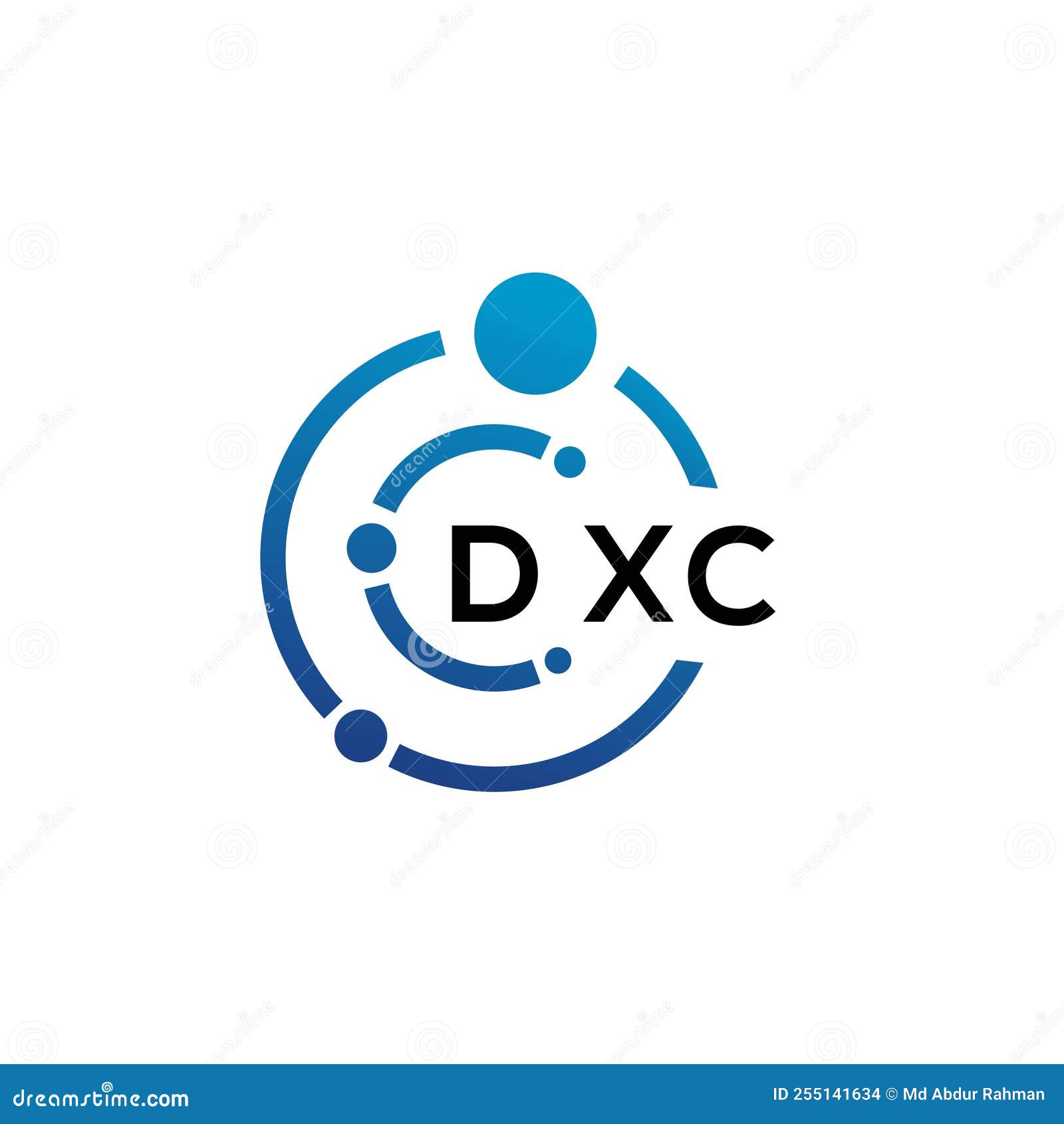 DXC Letter Logo Design on White Background. DXC Creative Initials ...