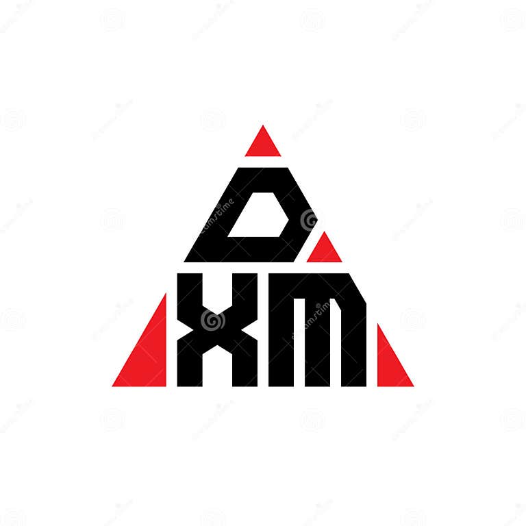 DXM Triangle Letter Logo Design with Triangle Shape. DXM Triangle Logo ...