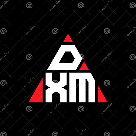 DXM Triangle Letter Logo Design with Triangle Shape. DXM Triangle Logo ...