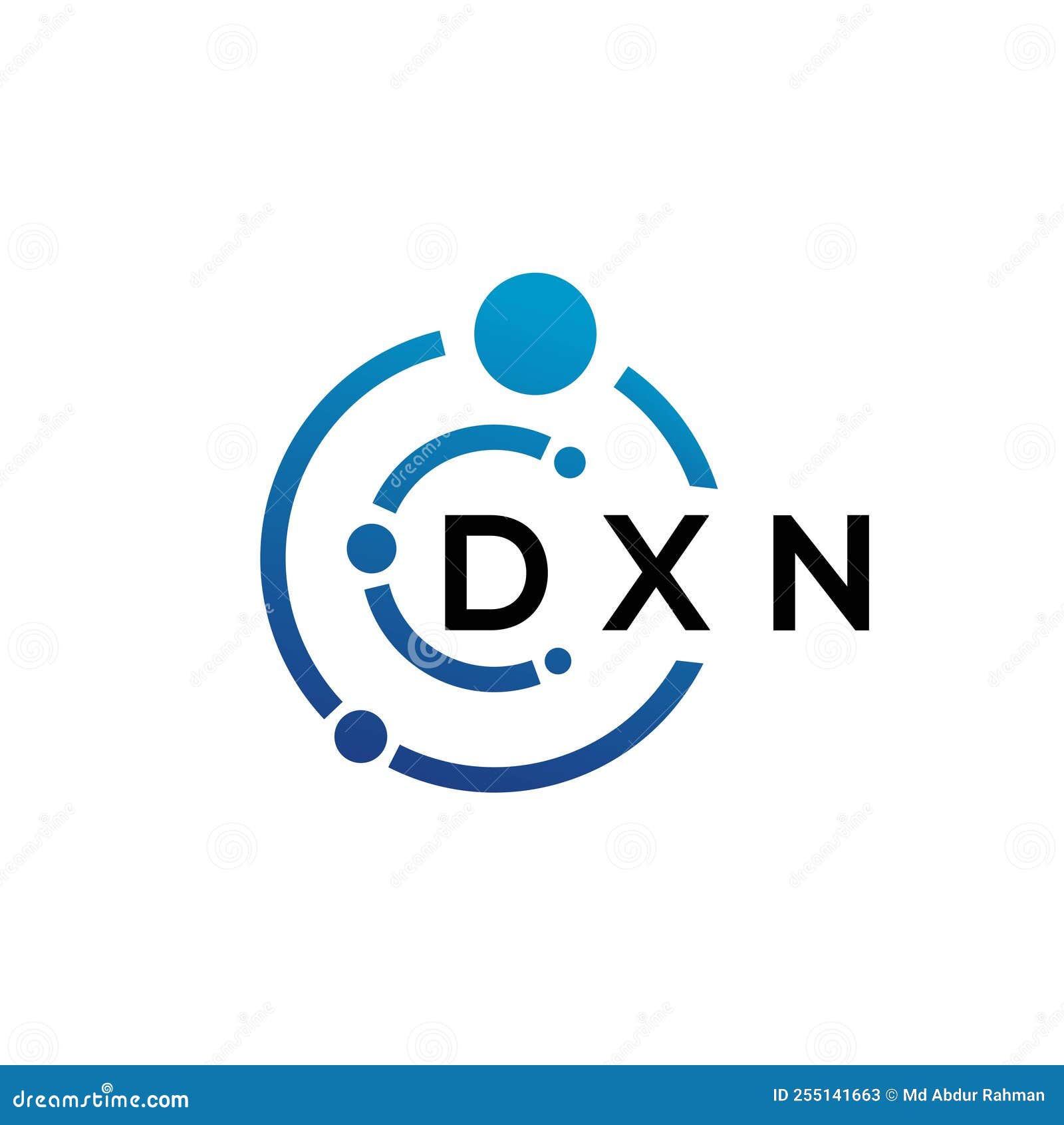 DXN Letter Logo Design on White Background. DXN Creative Initials ...