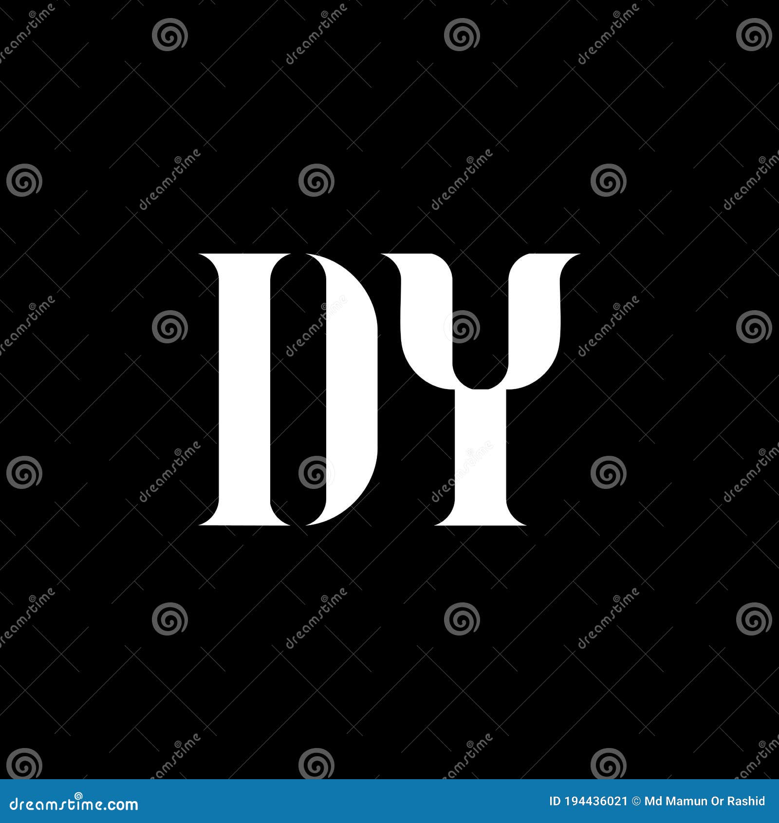 DY D Y Letter Logo Design. Initial Letter DY Uppercase Monogram Logo ...