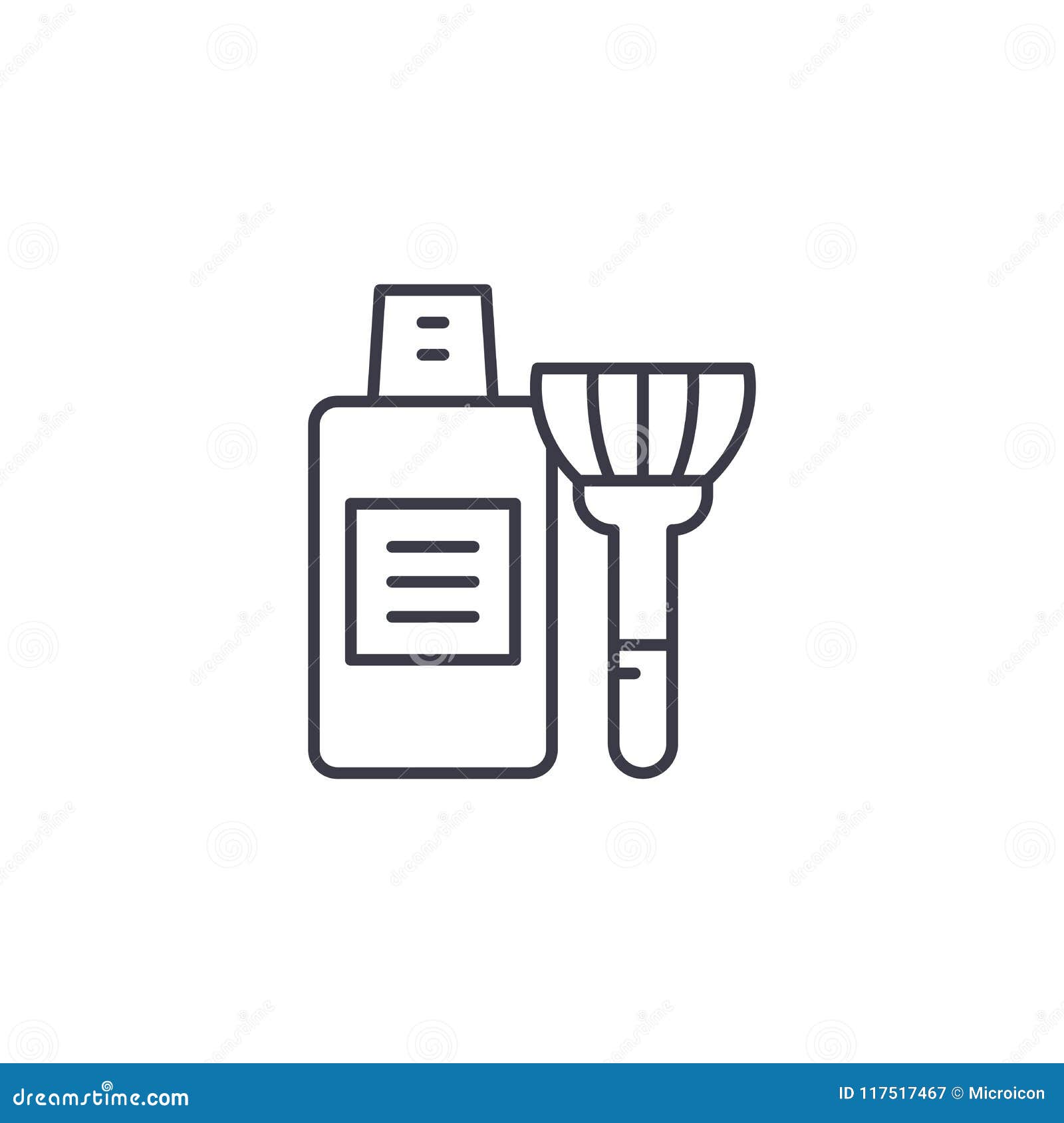 Dye Linear Icon Concept. Dye Line Vector Sign, Symbol, Illustration ...