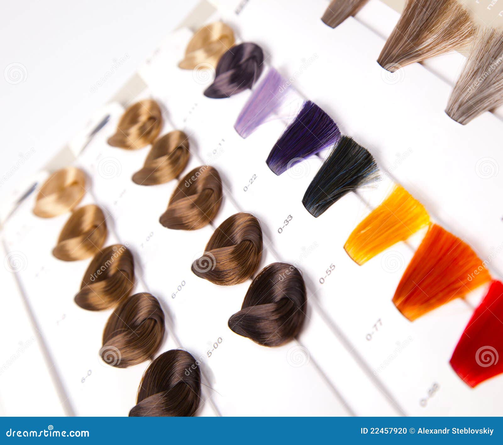 Dyed locks of hair stock photo. Image of hairdresser - 22457920