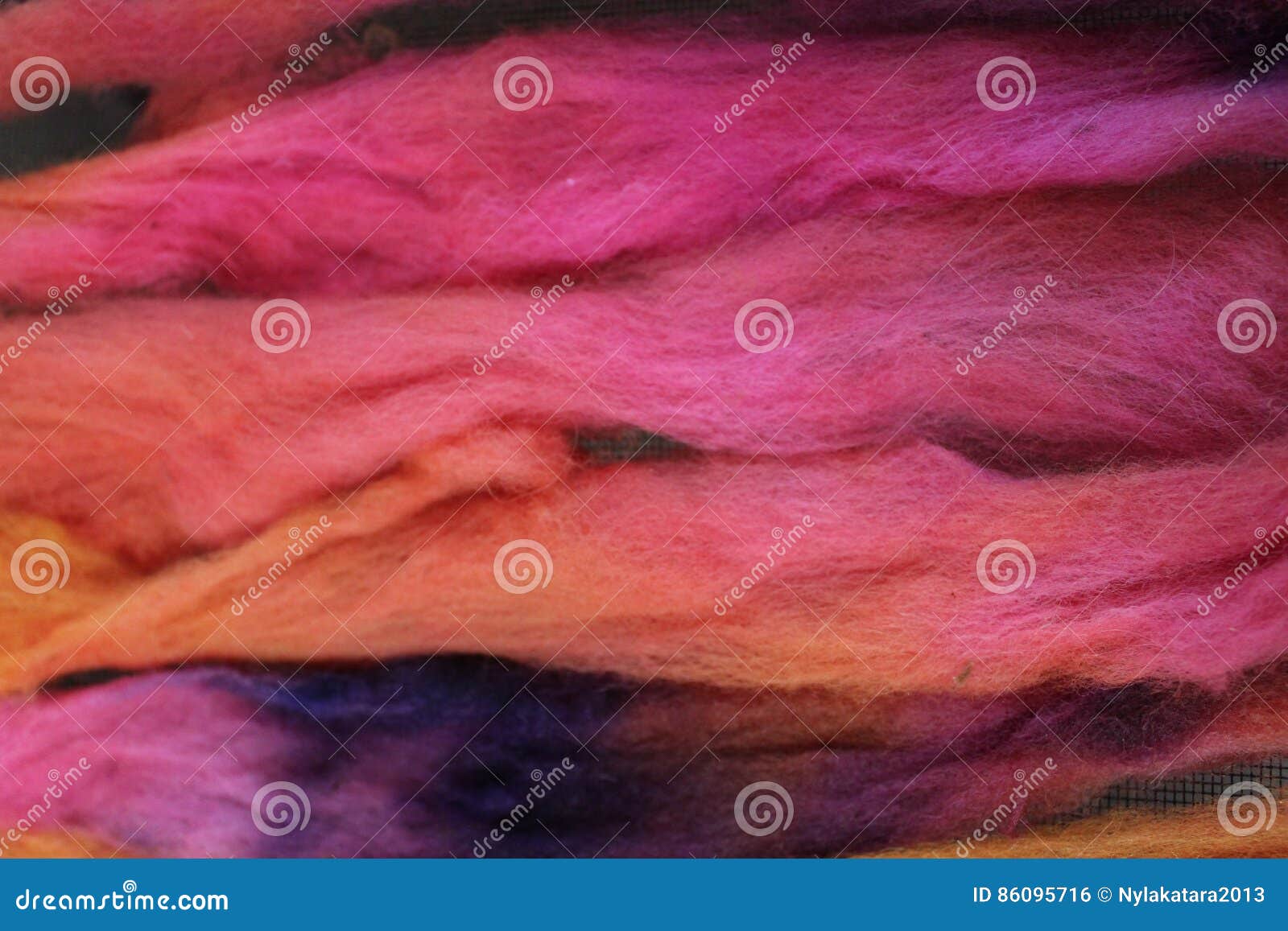 Dyed sheep wool roving stock photo. Image of texture - 86095716