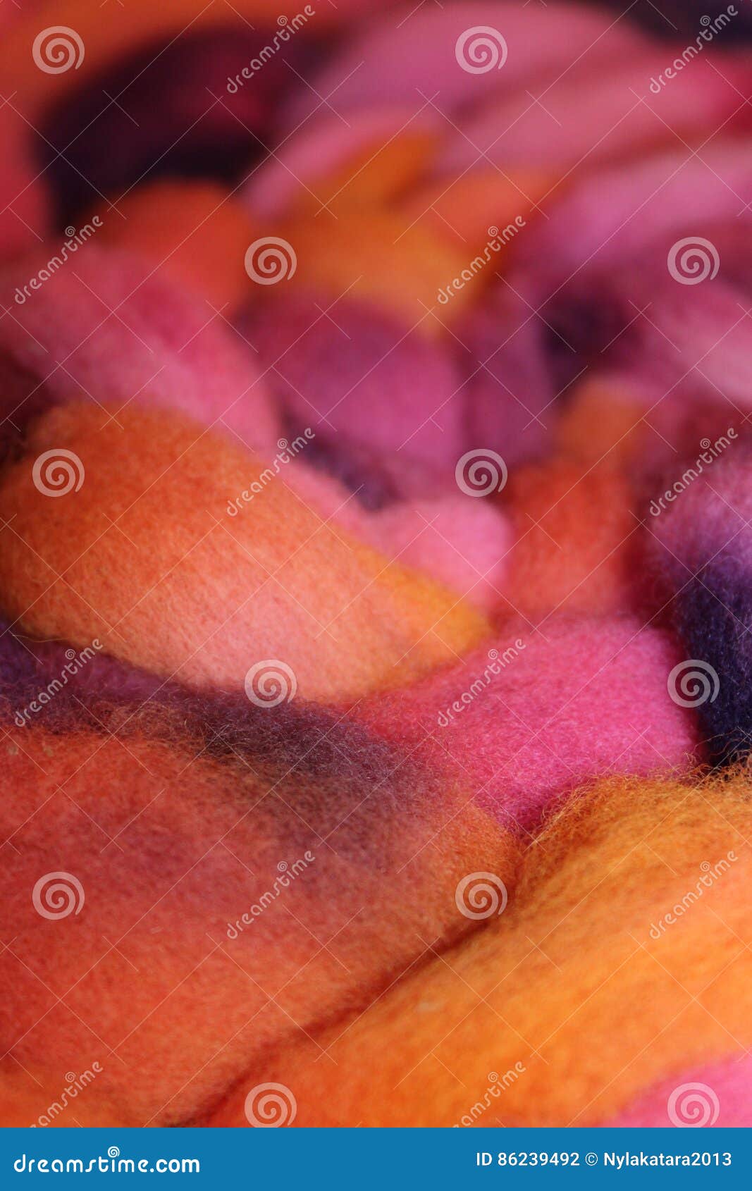 Dyed sheep wool roving stock photo. Image of fleece, animals - 86239492