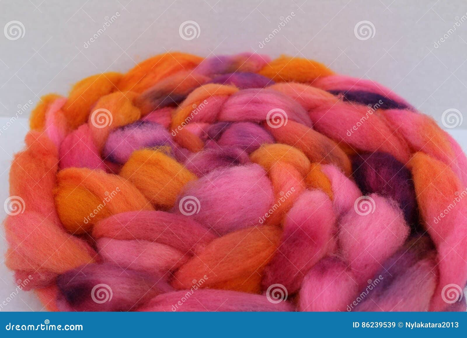Dyed sheep wool roving stock image. Image of felted, texture - 86239539