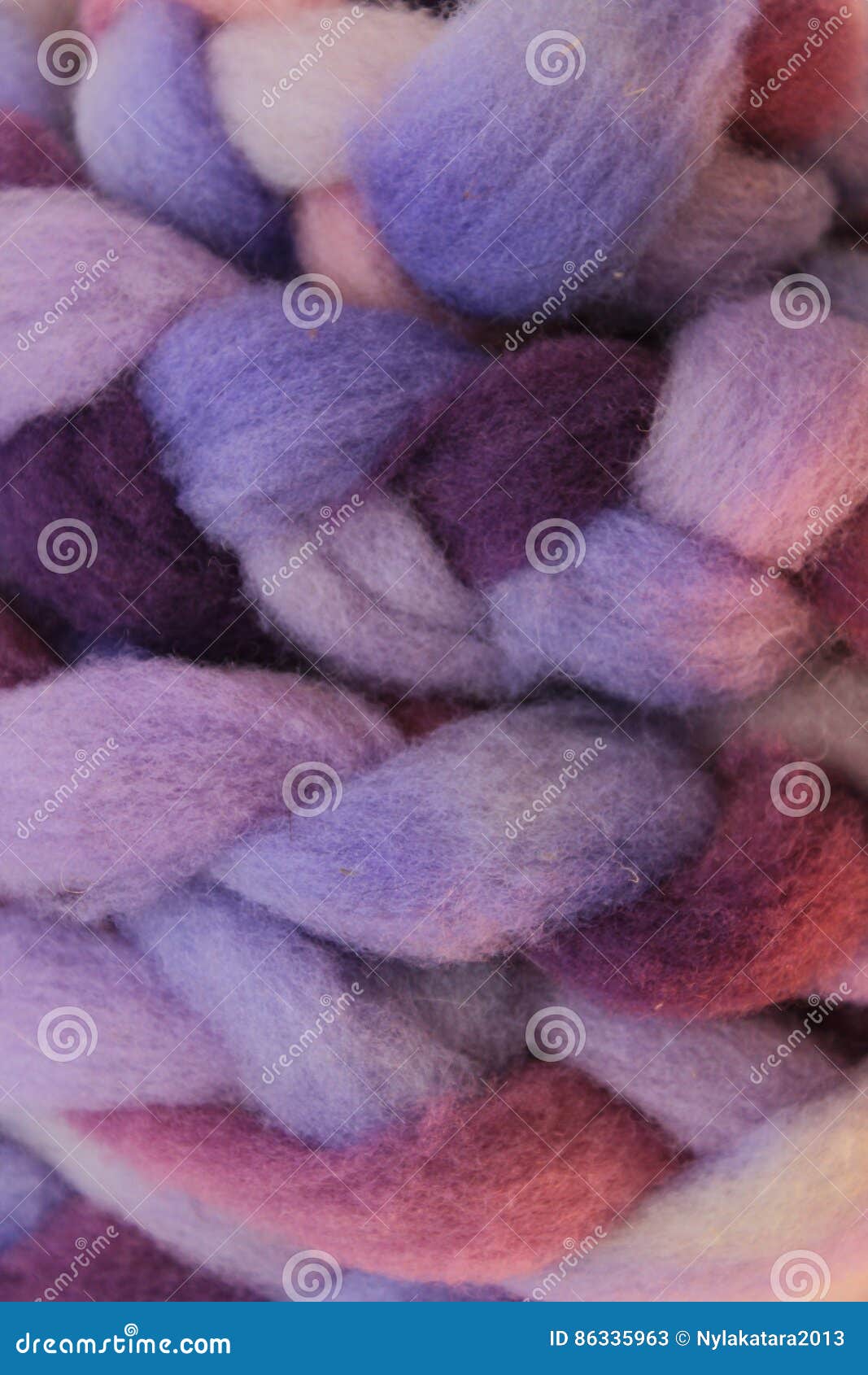 Dyed sheep wool roving stock image. Image of american - 86335963