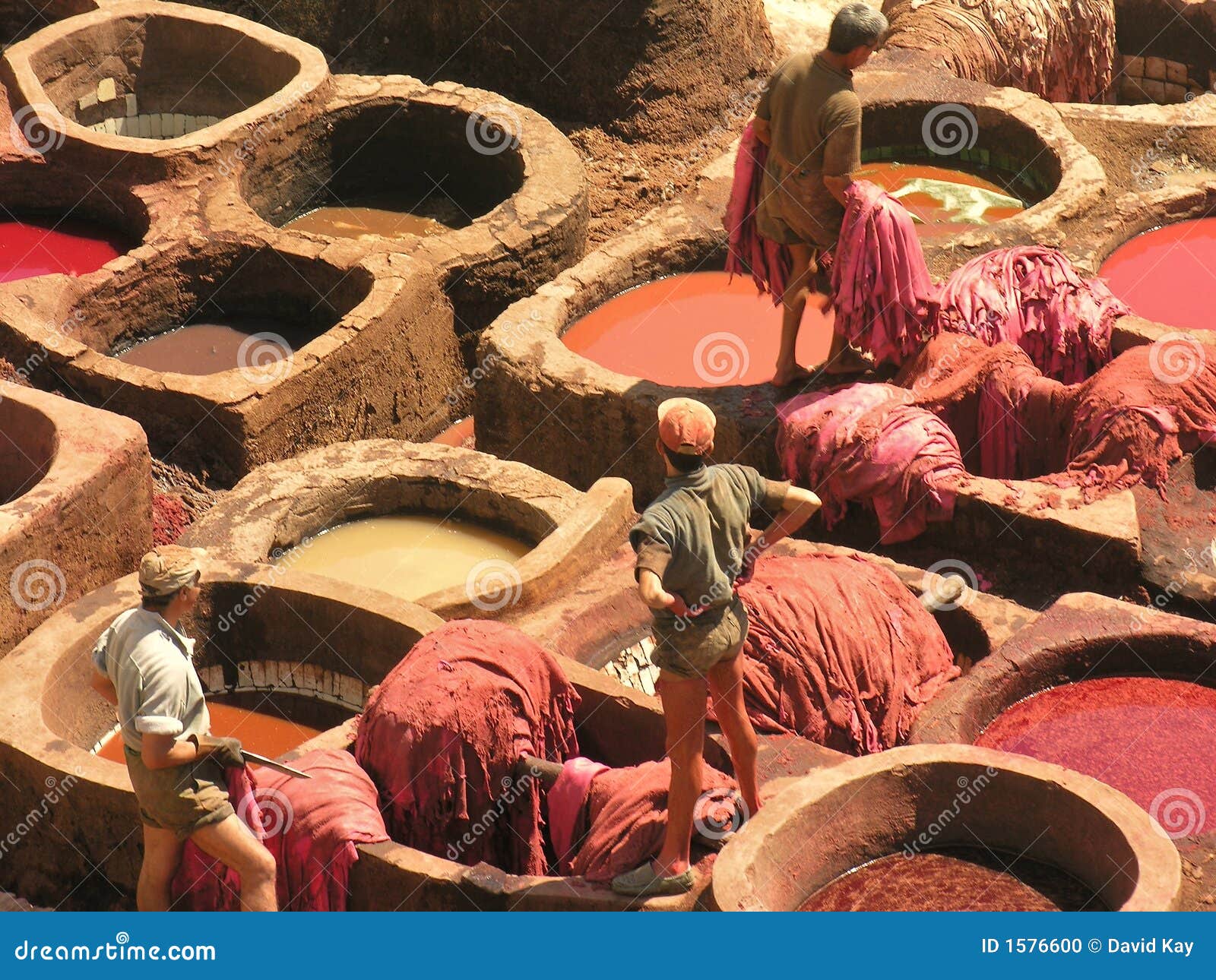 Dyeing Work stock photo. Image of north, morocco, marrakech - 1576600