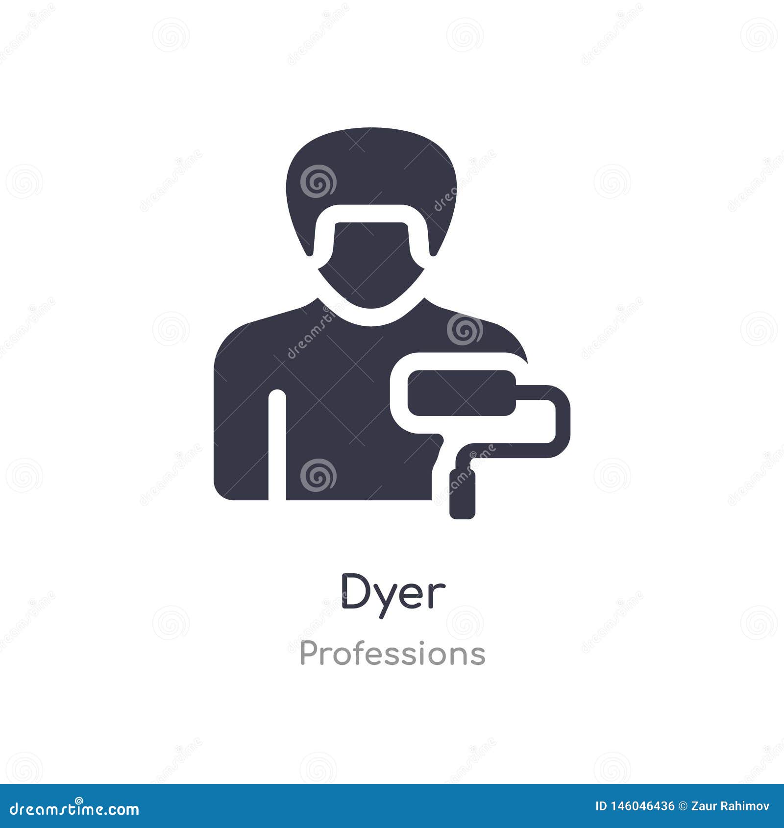 Dyer Illustration Cartoon Drawing And White Background And White ...