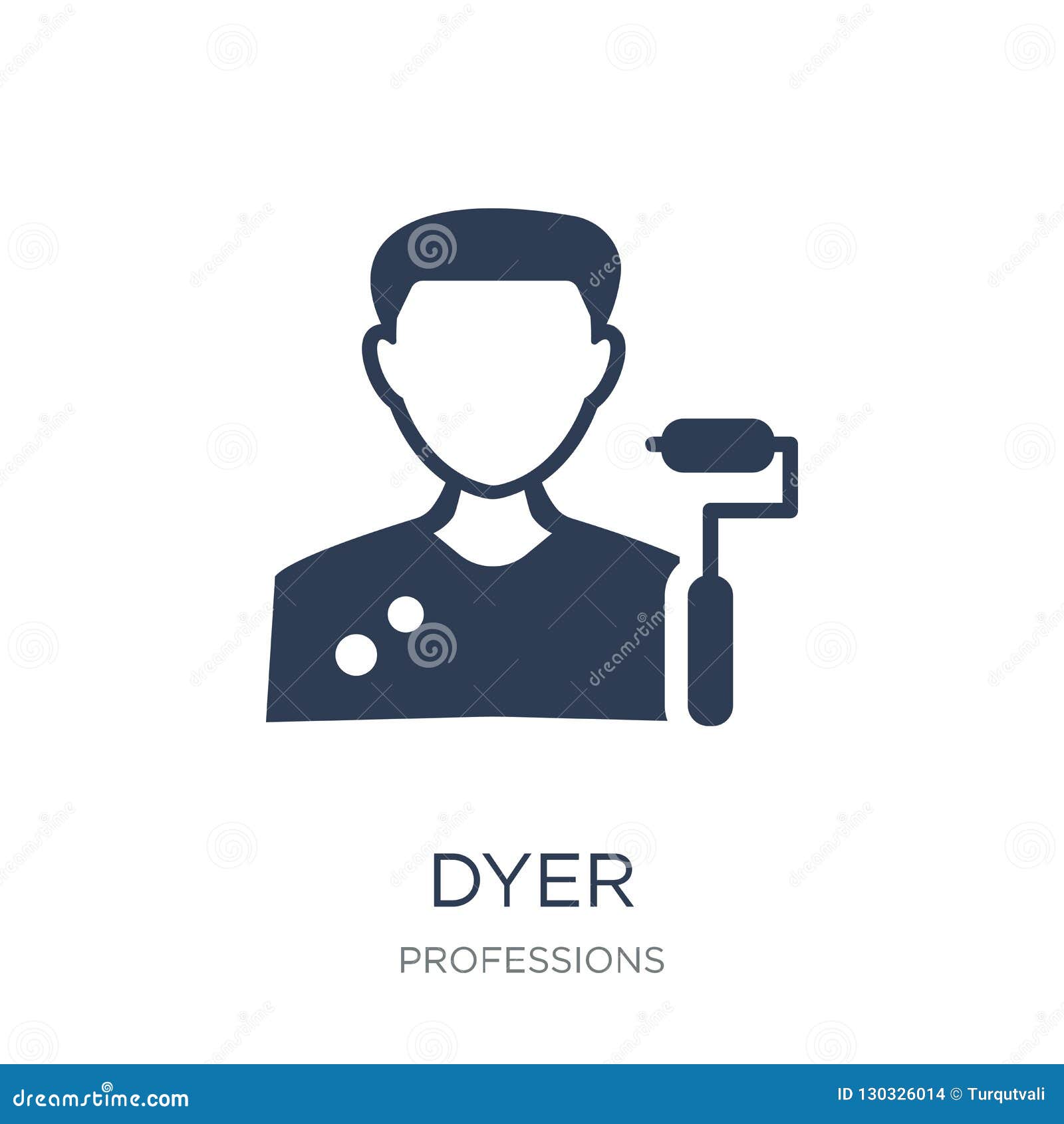 Dyer Icon. Trendy Flat Vector Dyer Icon on White Background from Stock ...