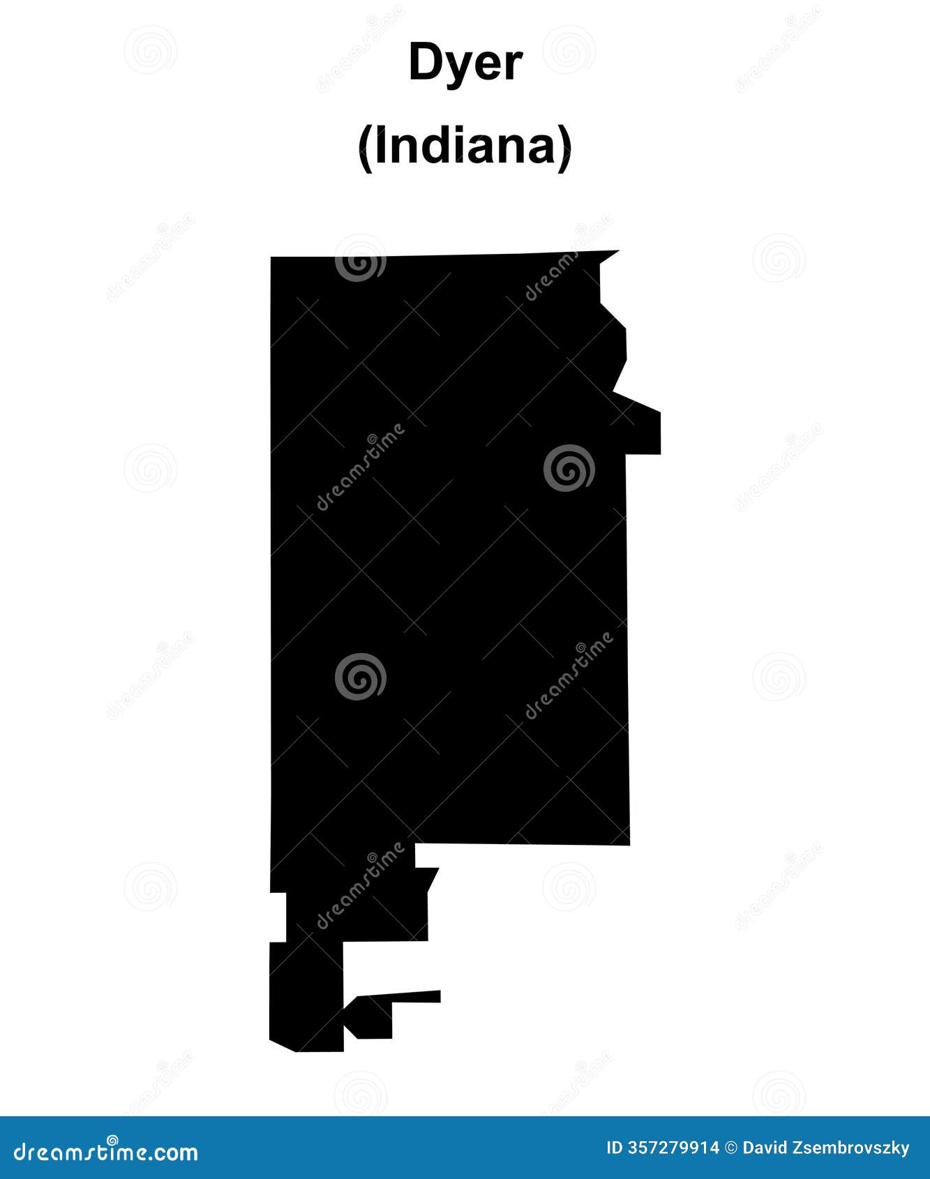 Dyer outline map stock vector. Illustration of vector - 357279914