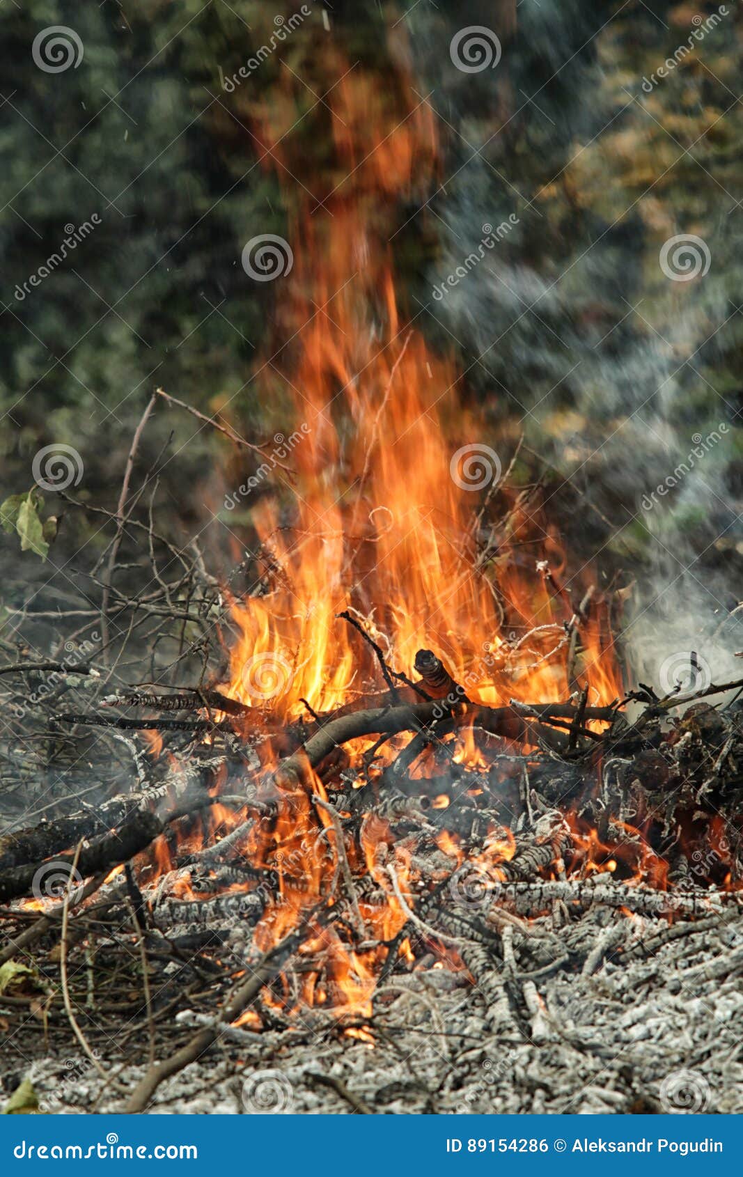 A Dying Bonfire Ready For Snuffing On Black Background Royalty-Free ...