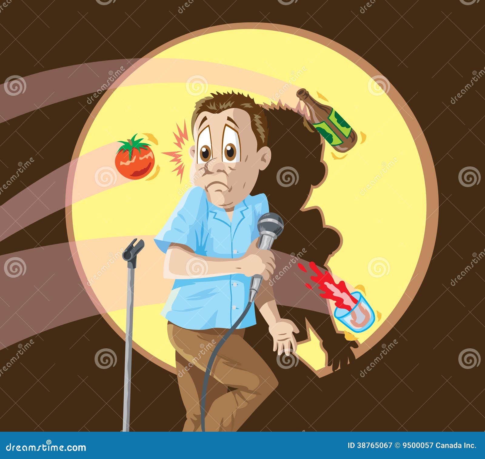 Dying comedian stock illustration. Illustration of performance - 38765067