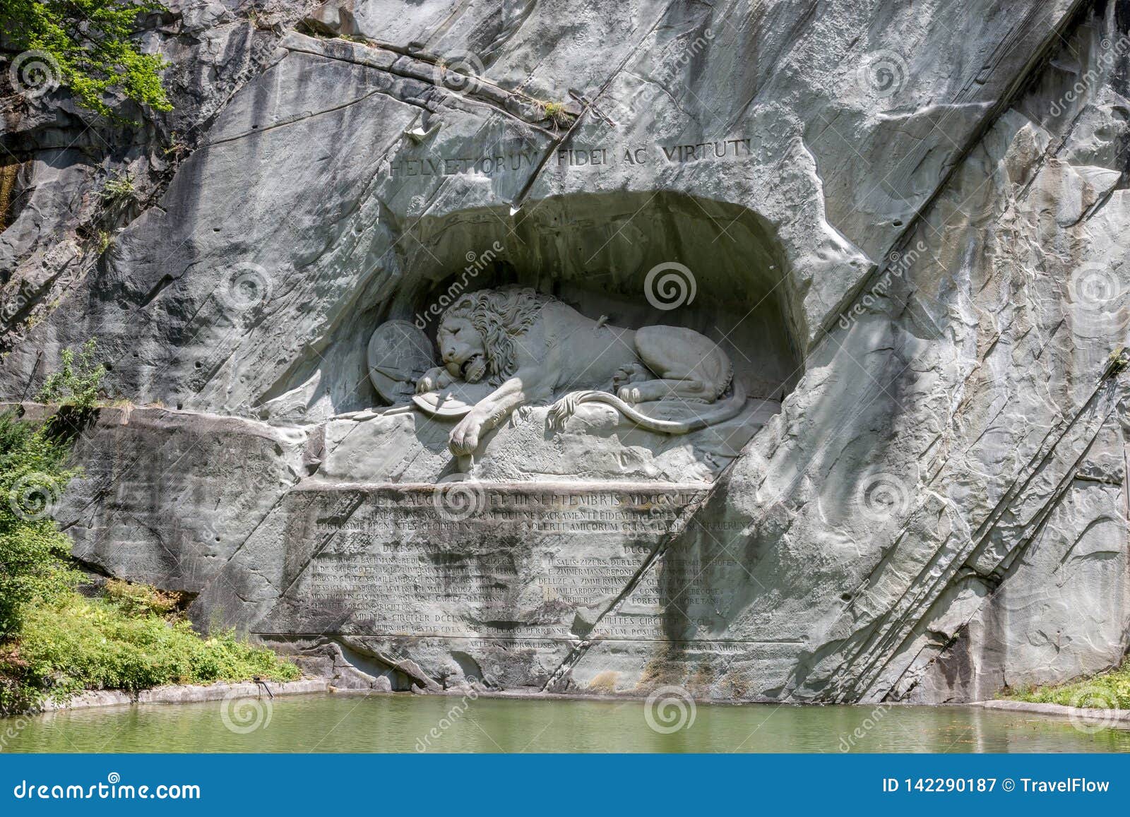 Dying Lion of Lucerne Monument, Switzerland Editorial Photography ...