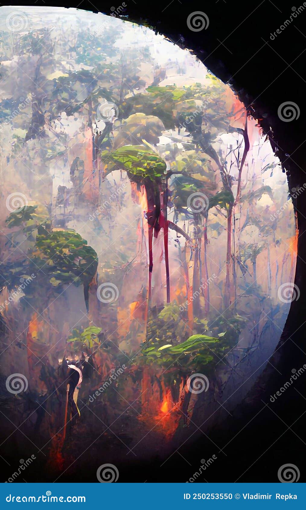 Dying Rain Forest on the Earth - Colorful Digitally Painted Artwork ... Dying Rain Forest on the Earth - Colorful Digitally Painted Artwork ...