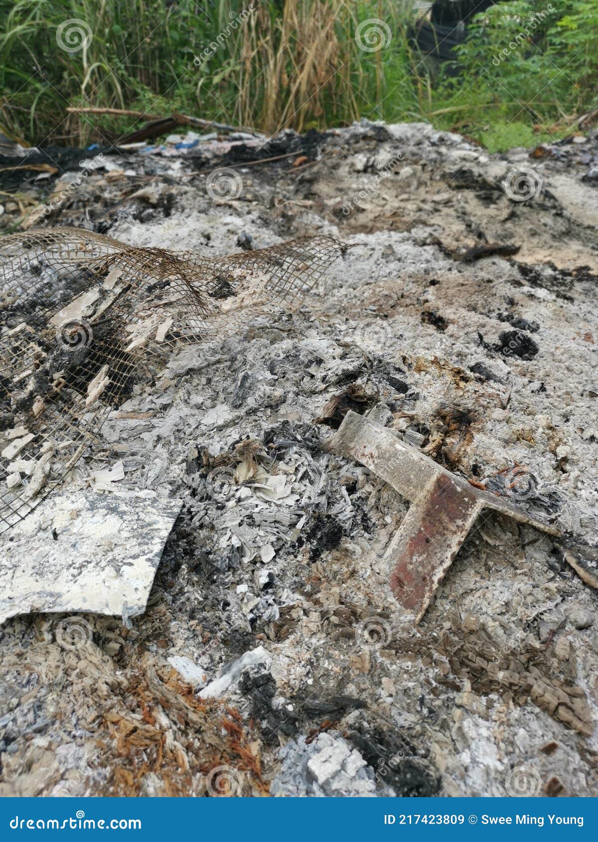 Dying Smoke with Ashes after the Burning Flame. Stock Image - Image of ...