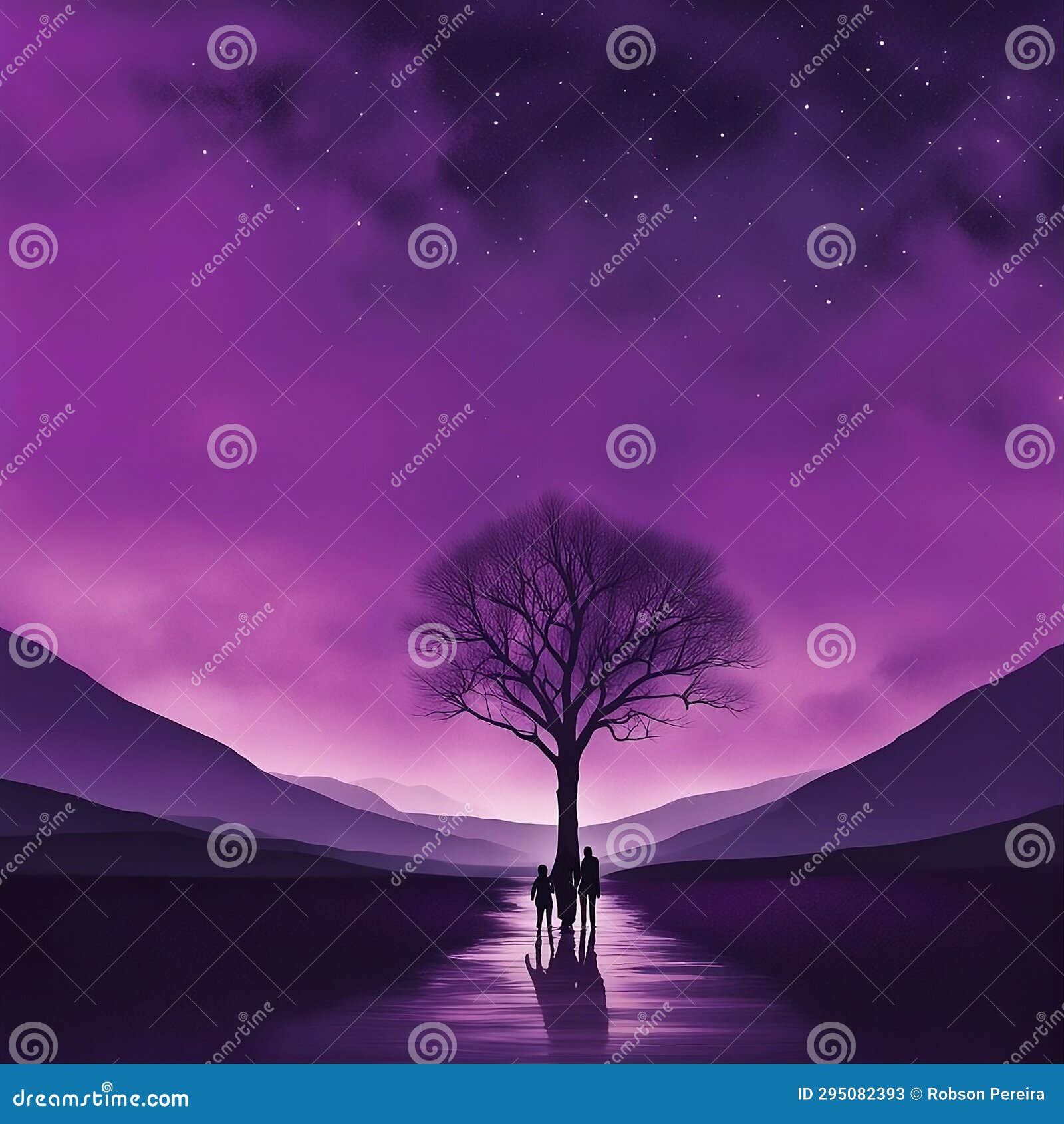 Dying Tree at the end stock illustration. Illustration of astronomy ...